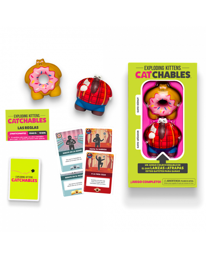Exploding Kittens Catchables - Pack 1 - Gato donut y Gato leñador